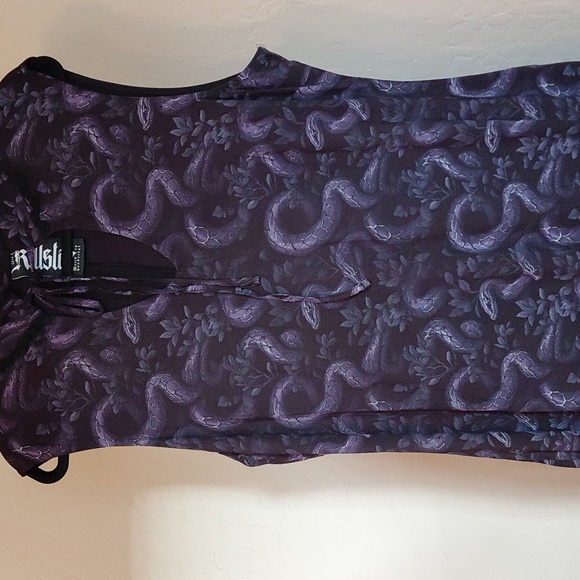 Killstar | Dresses | Killstar Eeri Pythia 3xl Dress Purple Snakes ...